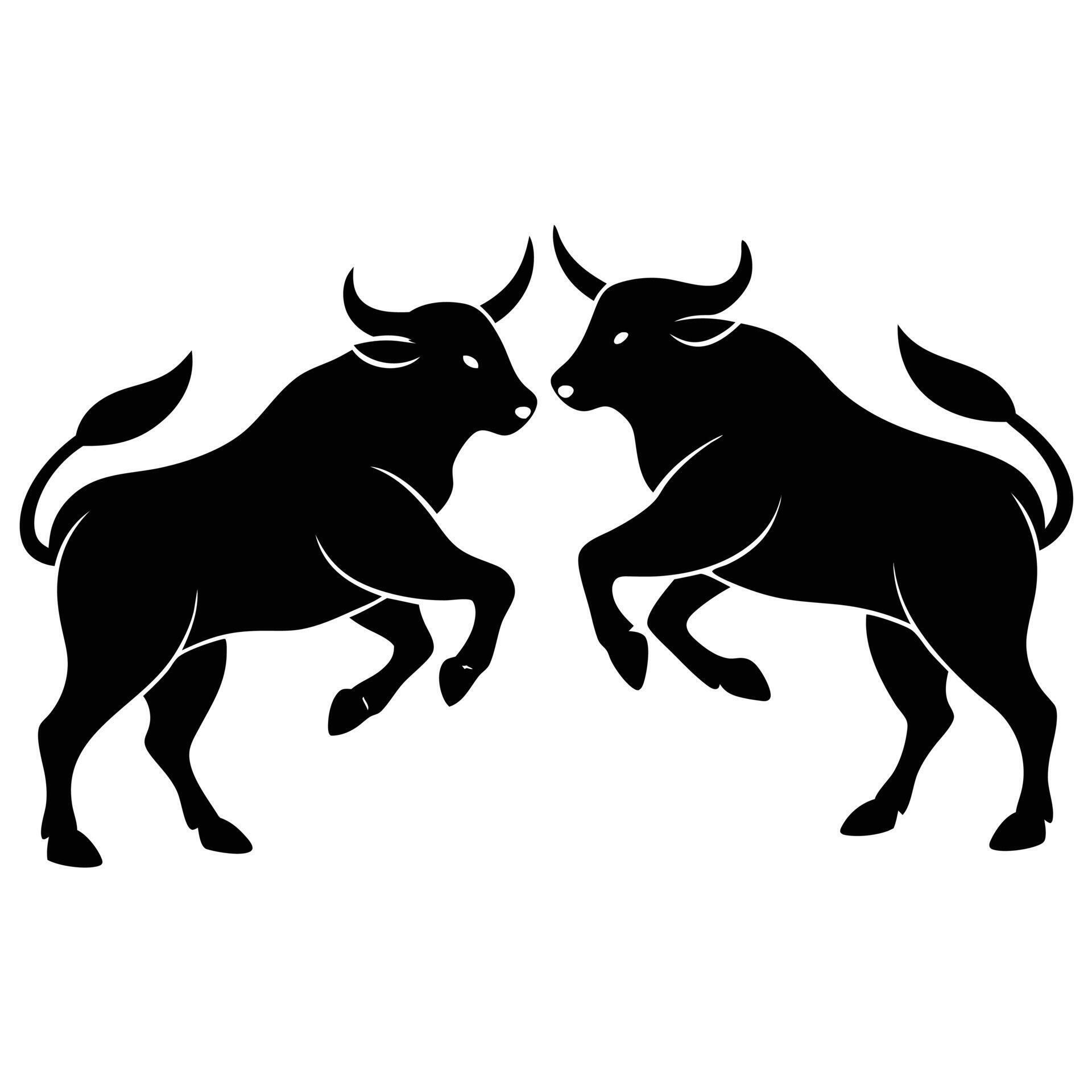 two bull fight silhouette illustrator art, silhouette matador and bull fight 48712003 Vector Art ...
