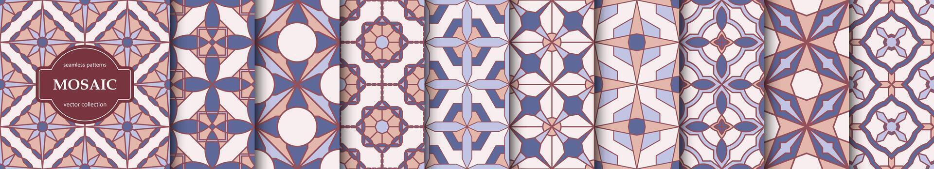 Collection Of Repeatable Ornamental Luxury Patterns Elegant Color Geometric Oriental Seamless