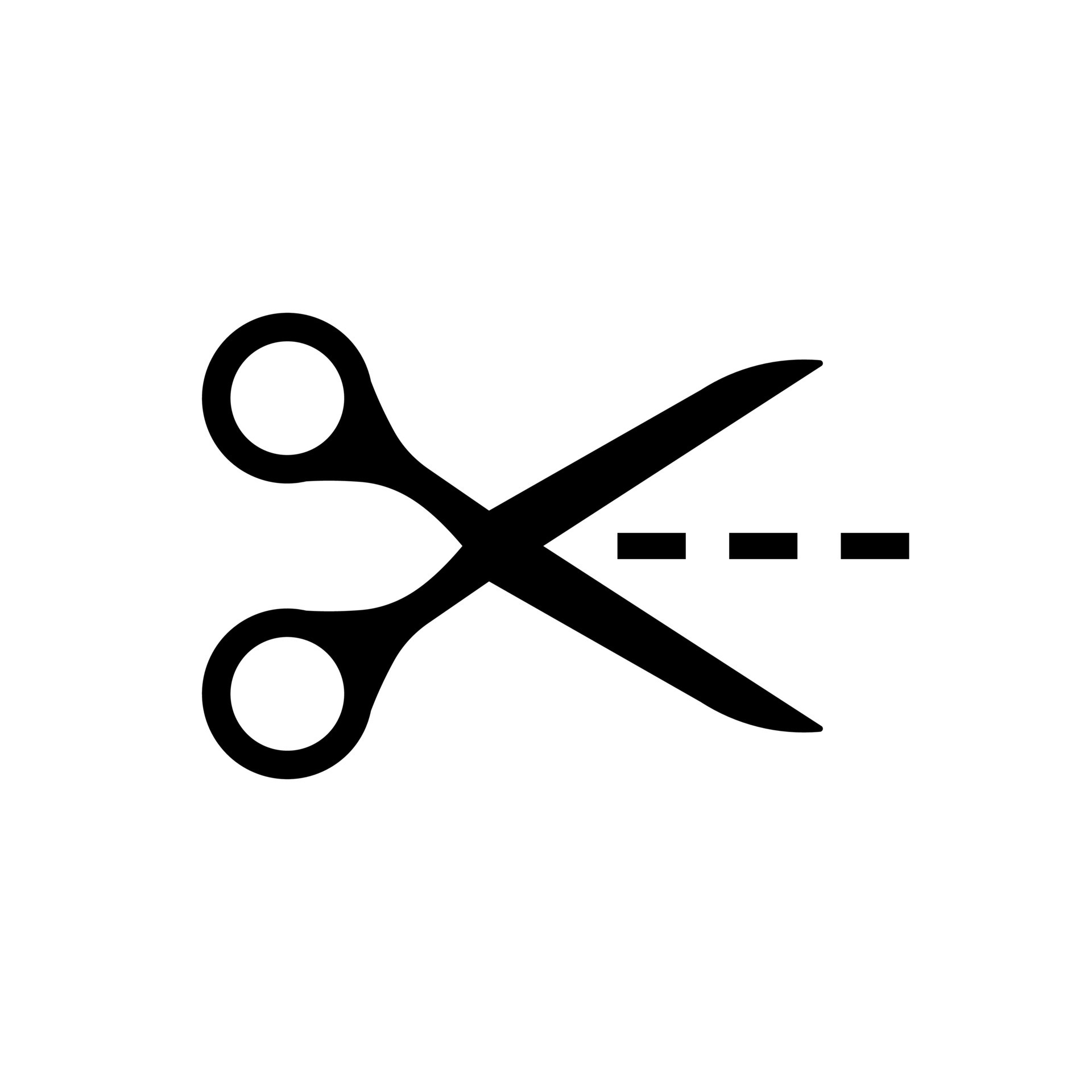 Scissors Cut Line Icon Cut Here Symbol With Dashed Or Dotted Line Paper Incision Site