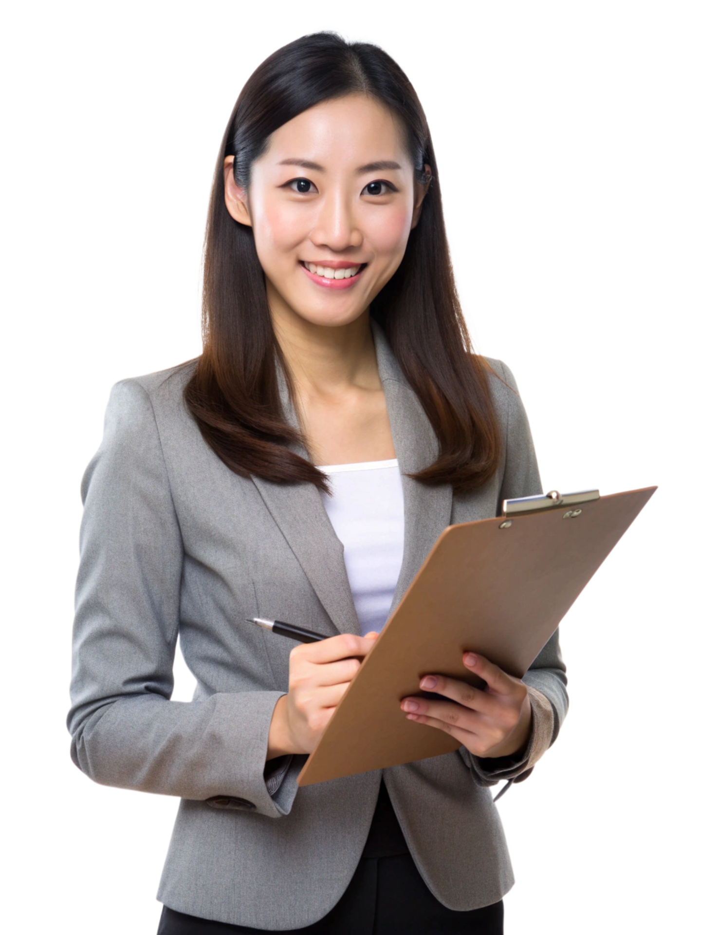 Female Hold Clipboard Realistic Clip Art 48719249 Png