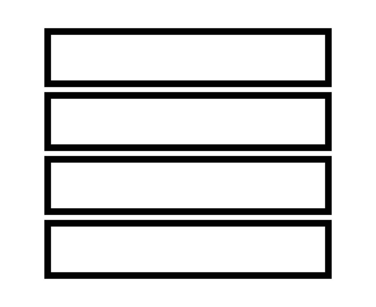 Rectangle Geometric Shape Outline Collection Symbol Element Graphic