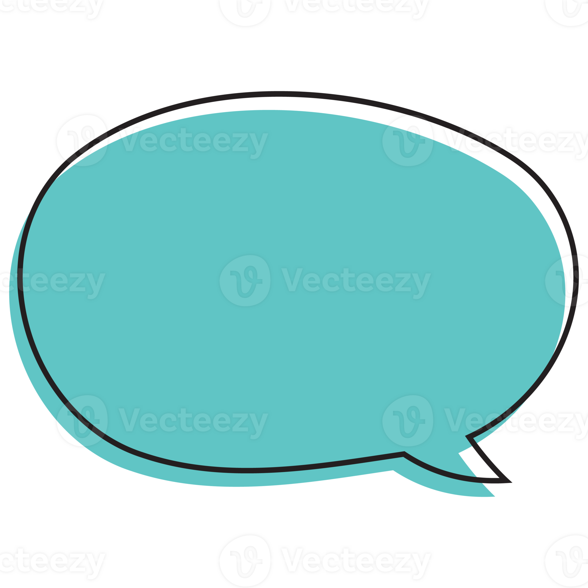 Speech Bubble Symbol Talk And Thinking Hand Drawn Style 48723682 Png