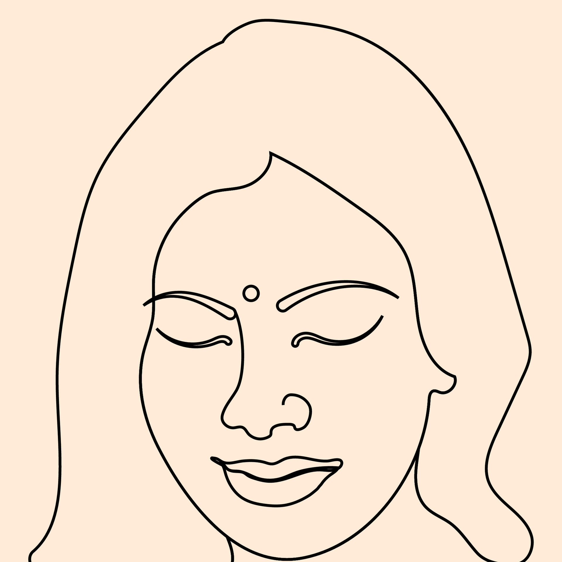 Woman Face Line Art Continuous One Line Drawing Illustration 48723989 Vector Art At Vecteezy