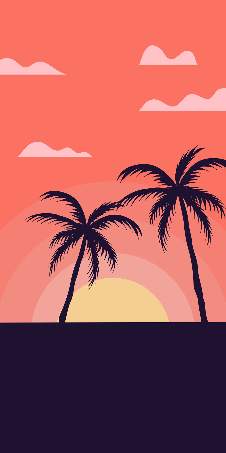 Sunset Beach Landscape 48724055 Vector Art At Vecteezy