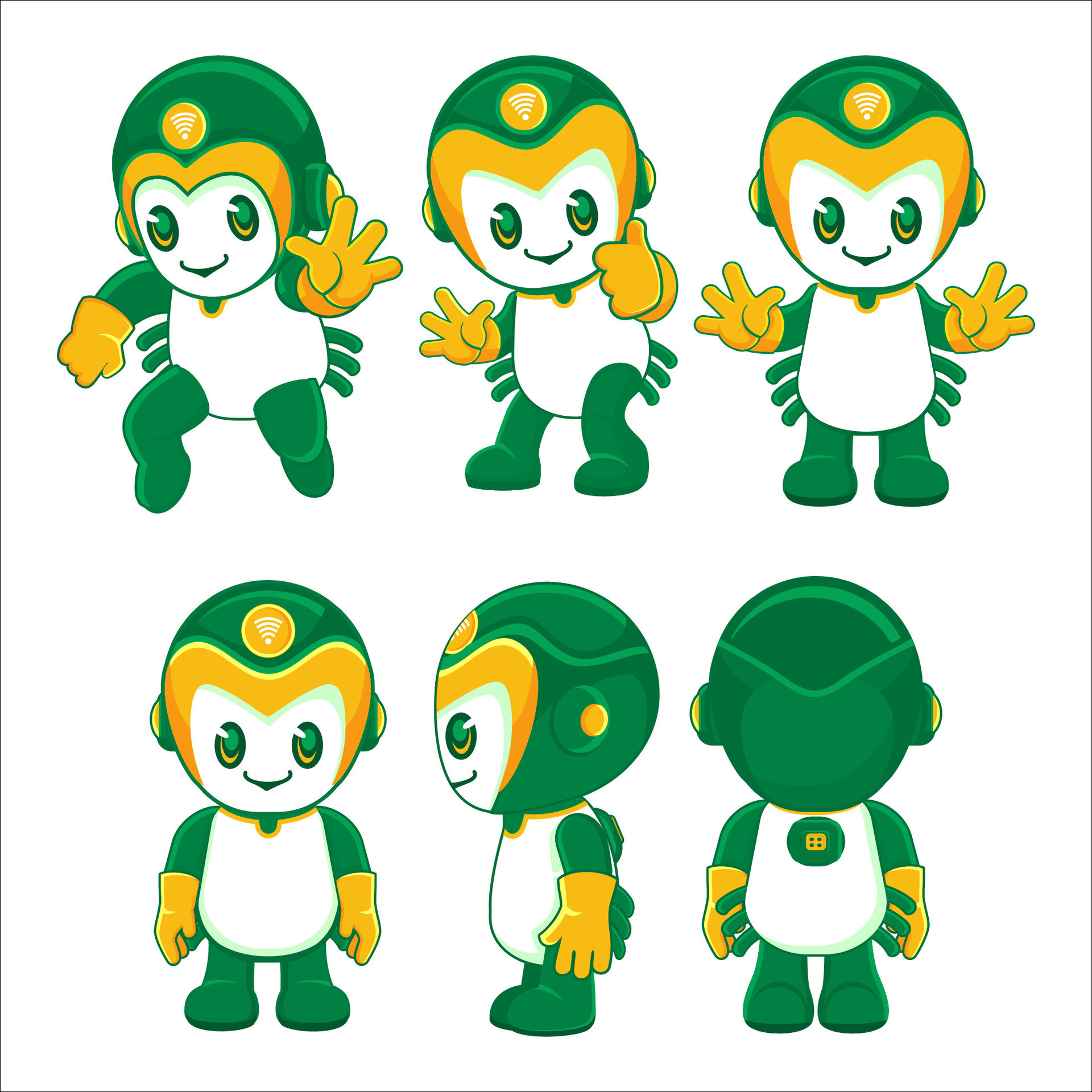 Cute robot mascots in various styles 48726562 Vector Art at Vecteezy