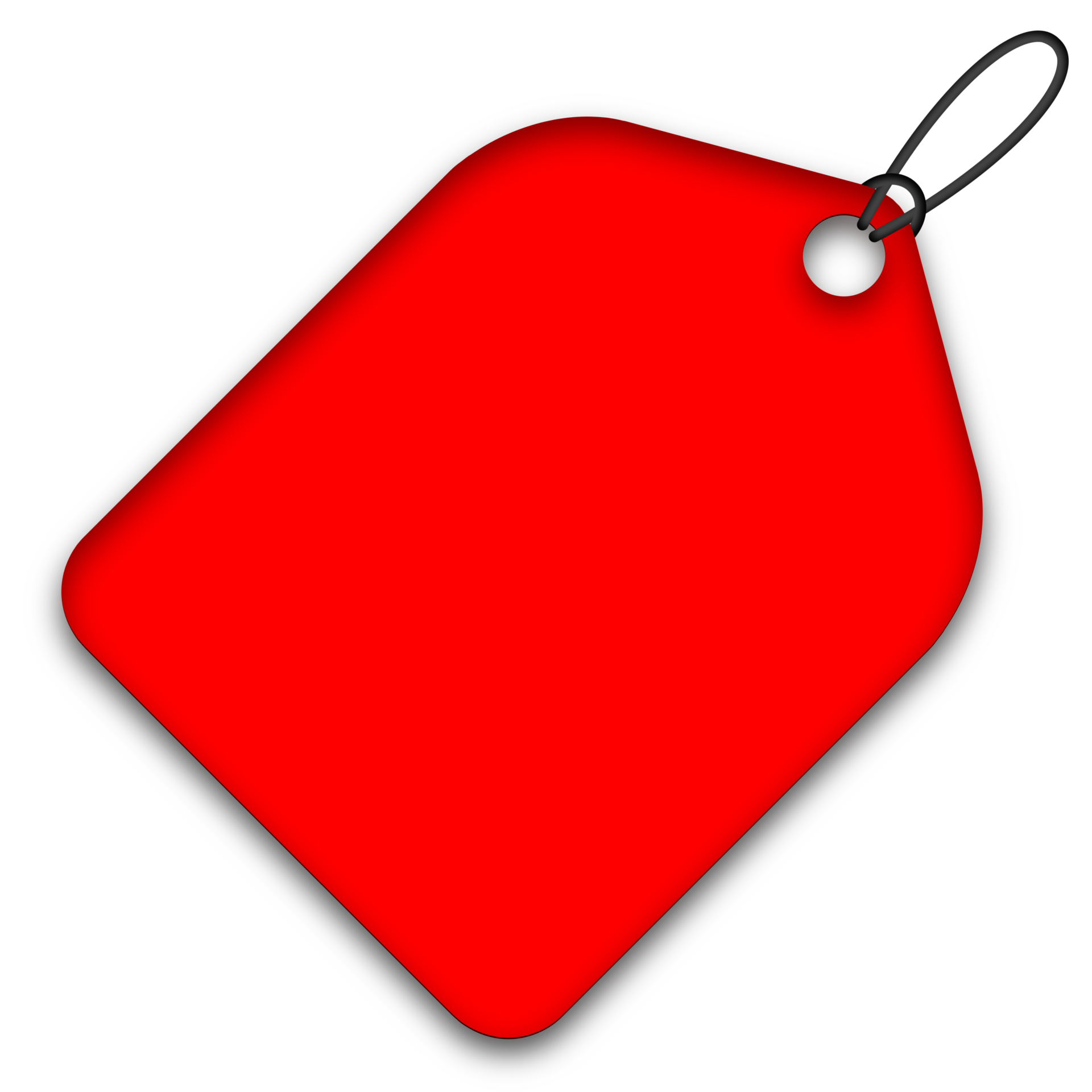 Red Price Tag Isolated 48727415 PNG
