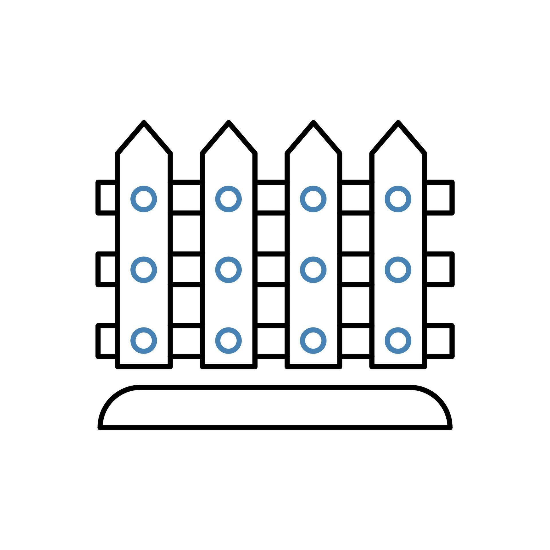secure fence concept line icon. Simple element illustration. secure ...