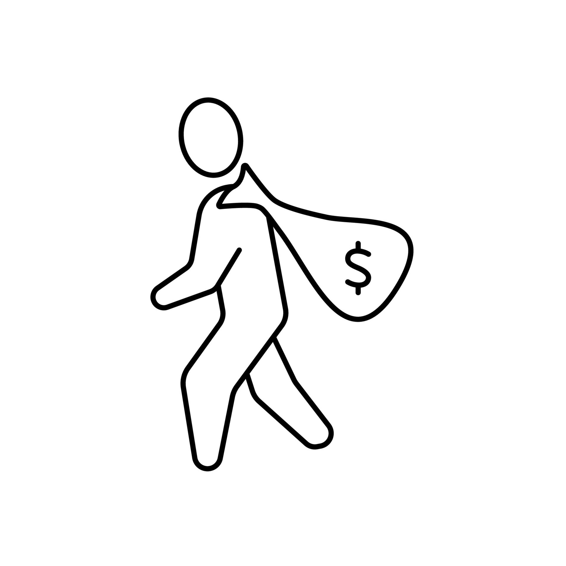 Thief Concept Line Icon Simple Element Illustration Thief Concept Outline Symbol Design