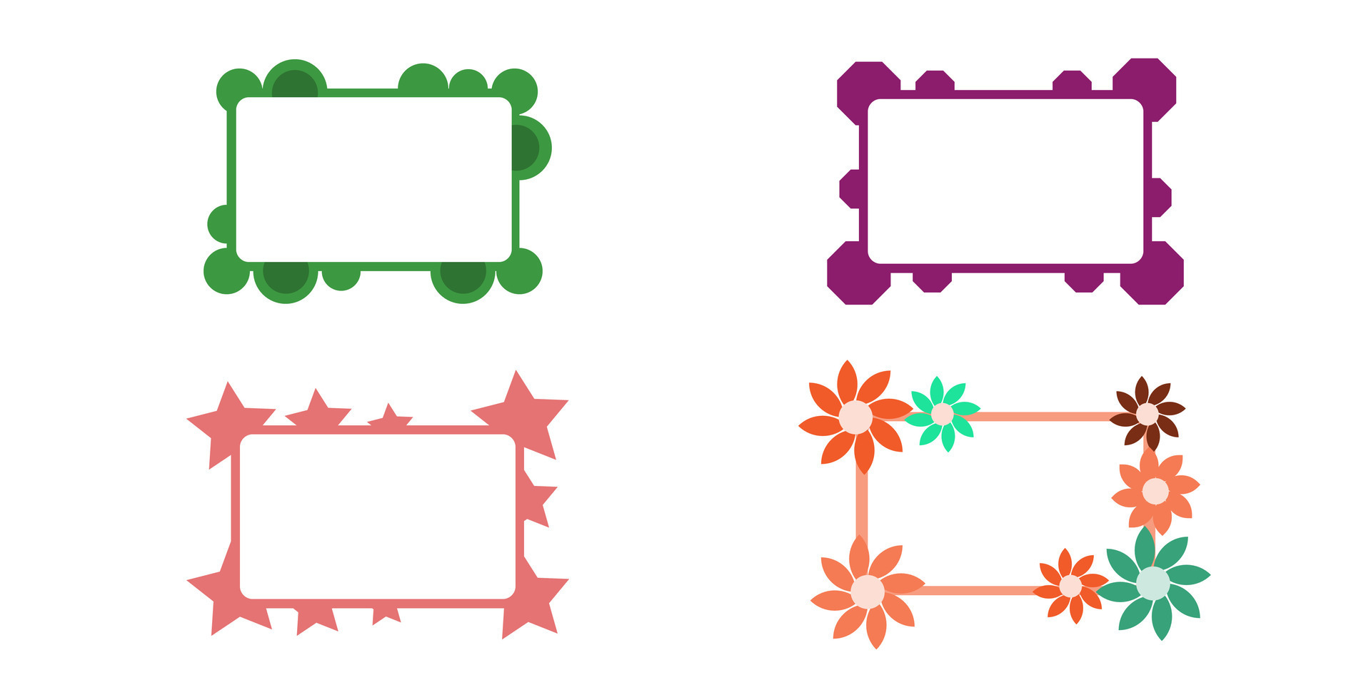 Set of rectangle lines frames . Textbox in doodle style. illustration ...