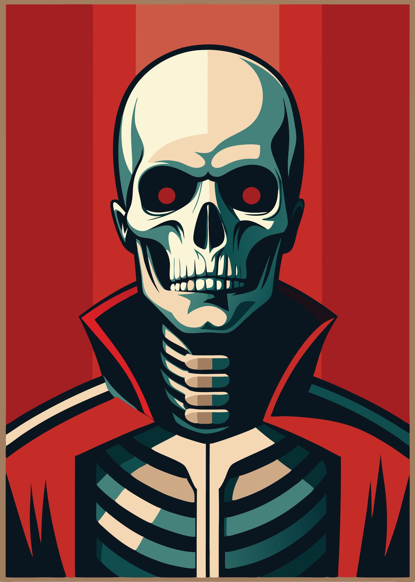 art of Human skeleton drawing Abstract minimal flat art 48733368 Vector ...