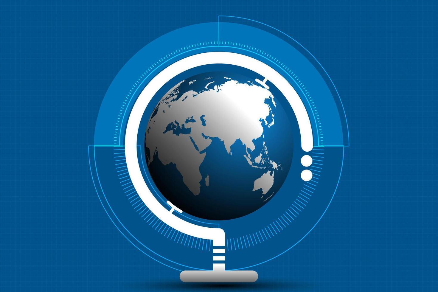 Abstract World Blue Background Virtual World 48734251 Vector Art At Vecteezy