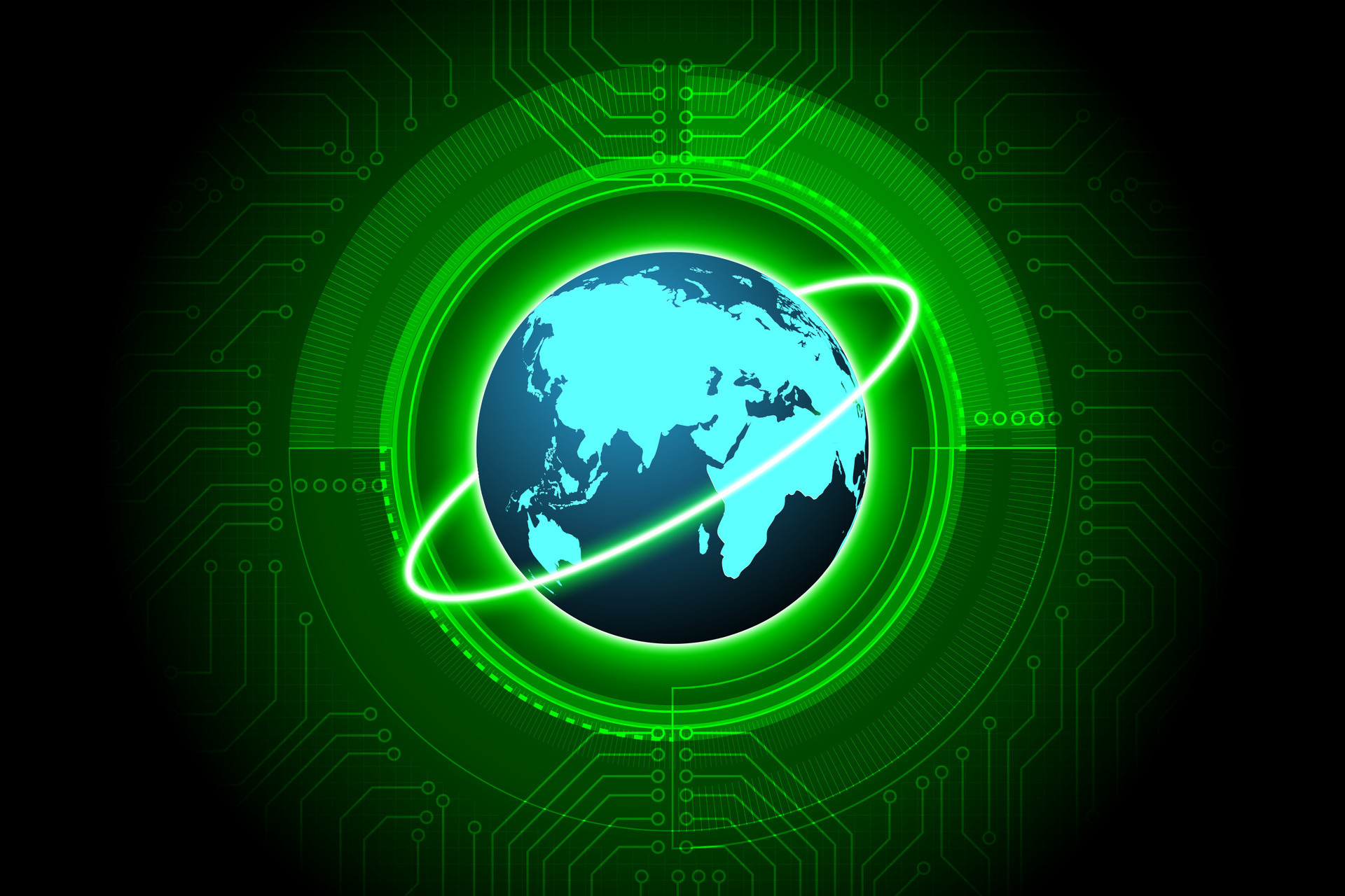 Abstract world blue background virtual world 48734310 Vector Art at Vecteezy