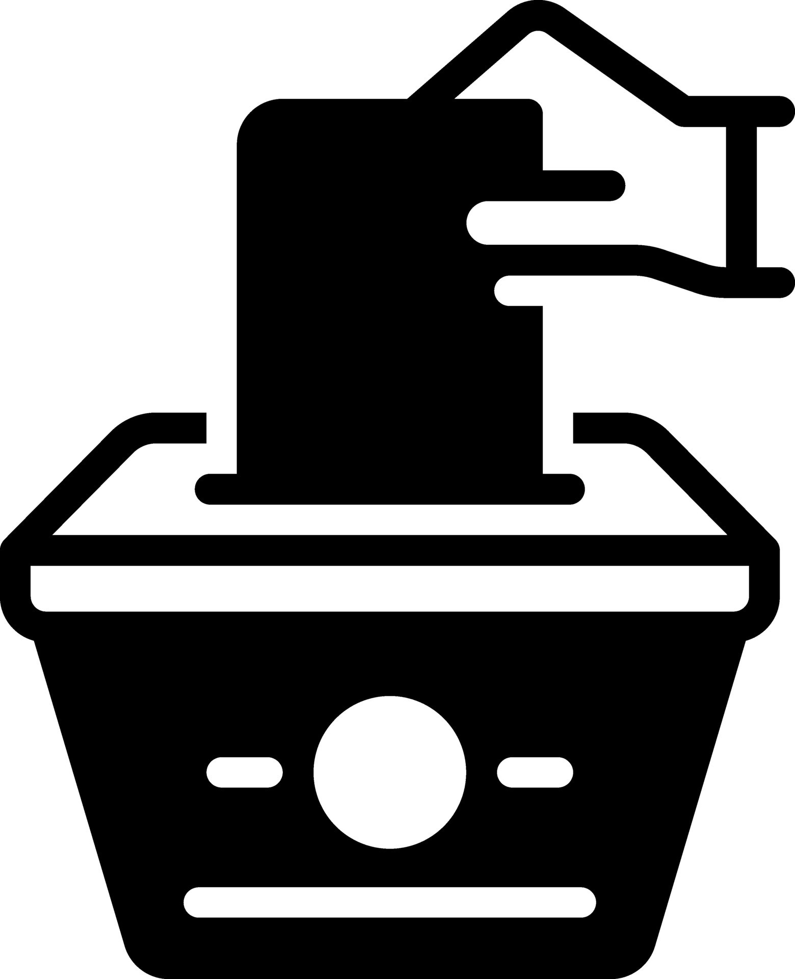 Solid black icon for election 48736430 Vector Art at Vecteezy