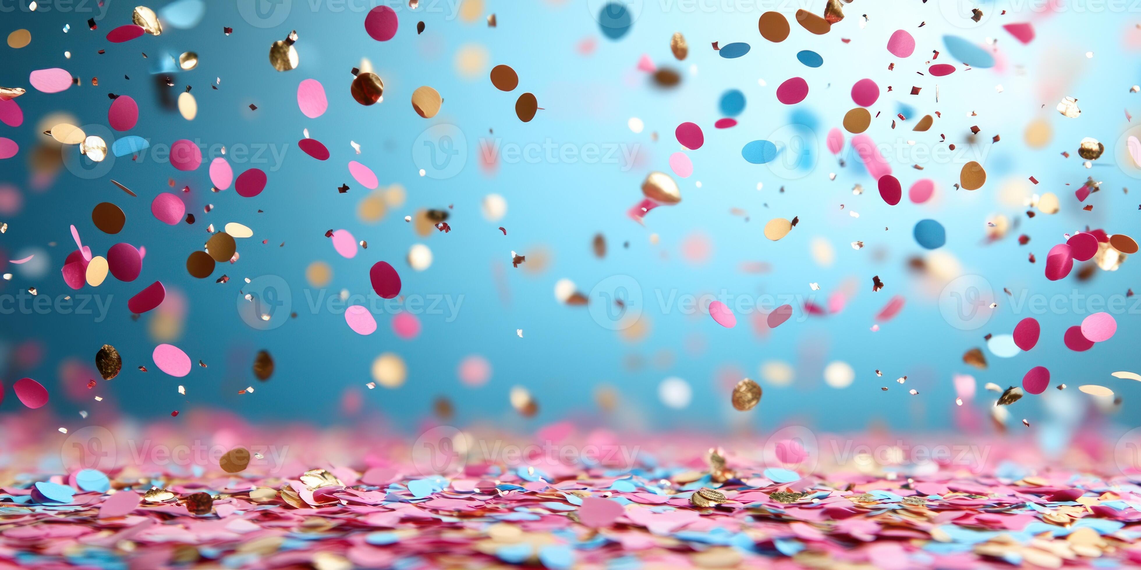 Bright confetti showers create a joyful atmosphere for a festive celebration 48746121 Stock ...