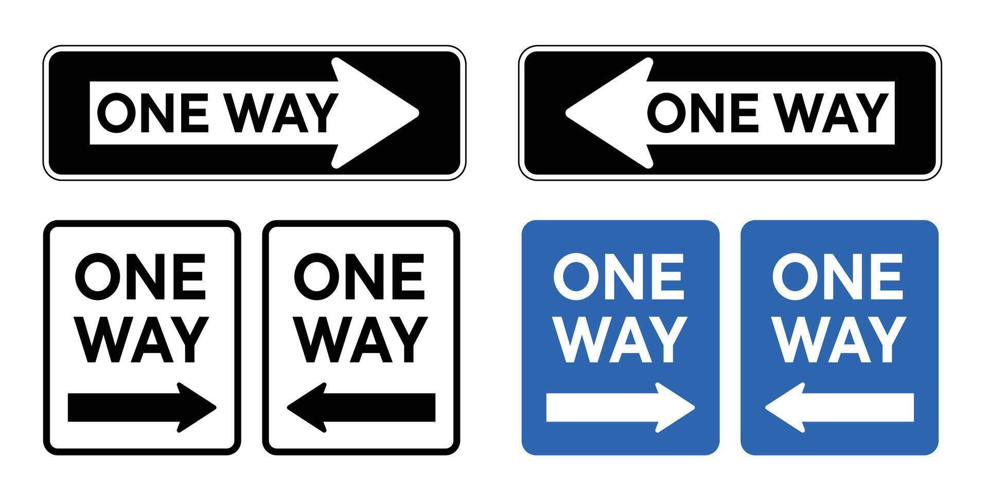 One Way Sign 48749322 Vector Art At Vecteezy