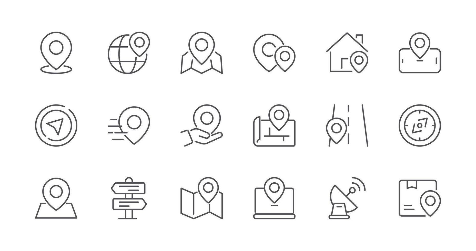 Location Line Icon Set 48755838 Vector Art at Vecteezy Location Line Icon Set 48755838 Vector Art at Vecteezy