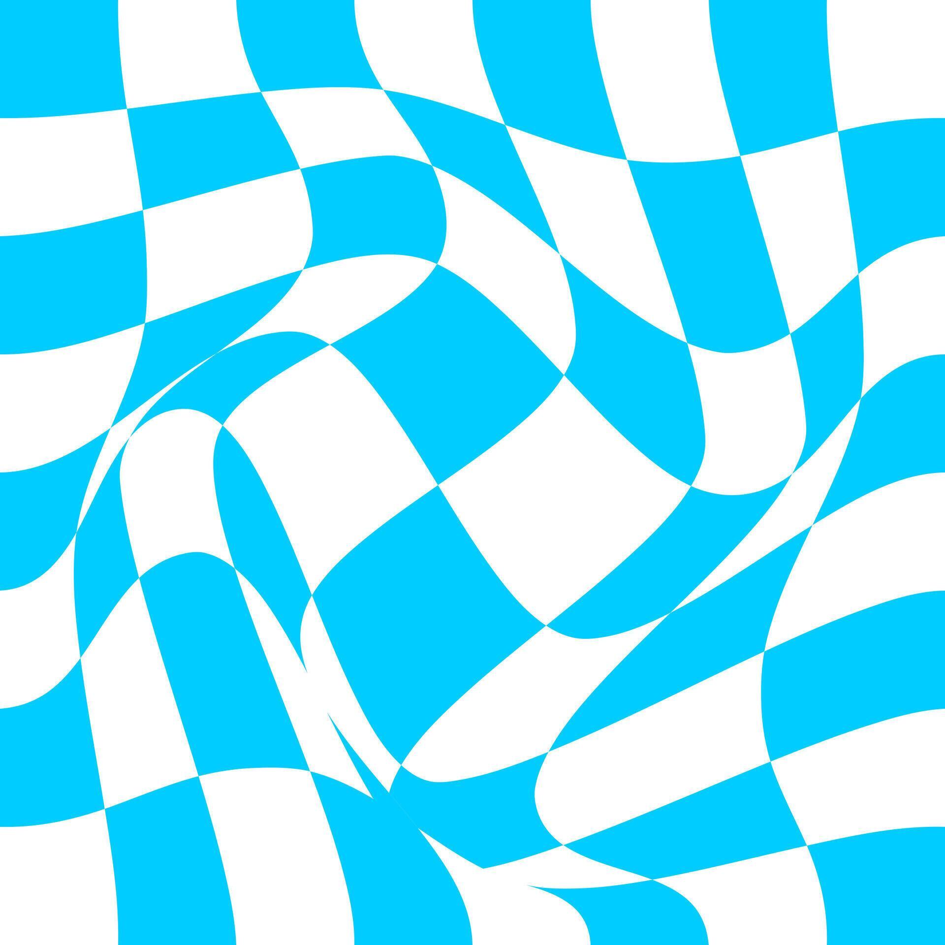 Distorted chess board background. Undulate plaid texture. Checkered visual illusion. Psychedelic ...