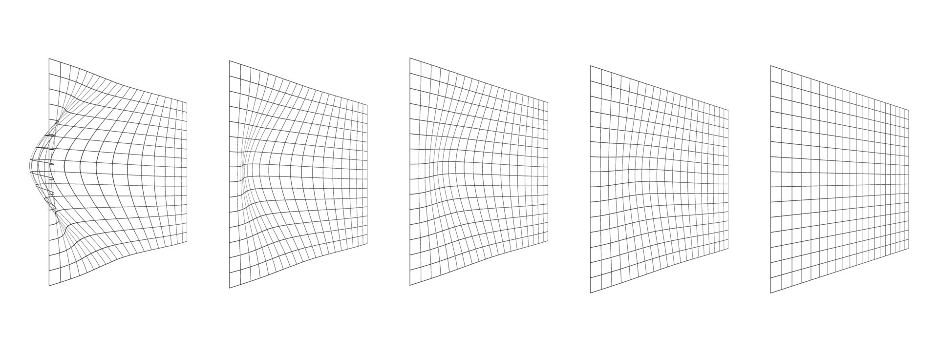 Process of grid distortion. Set of mesh warped textures. Net with ... Process of grid distortion. Set of mesh warped textures. Net with ...