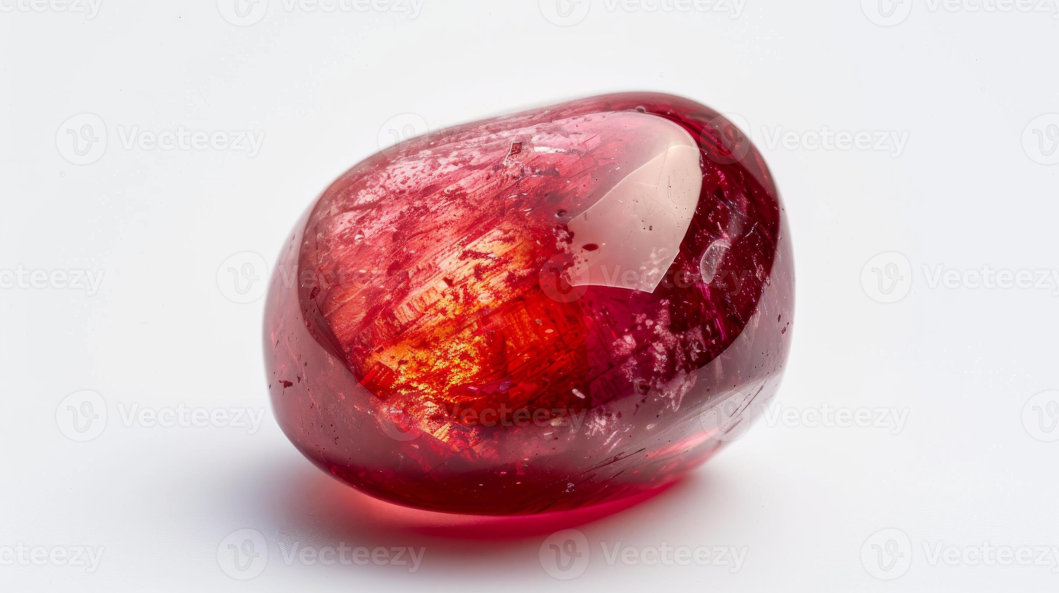 Polished Ruby Gemstone CloseUp for Jewelry Design and Collectors Display 48764107 Stock Photo at ...
