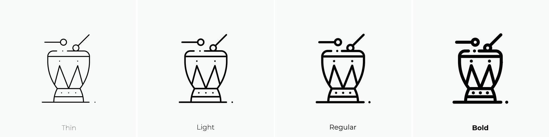 djembe icon. Thin, Light, Regular And Bold style design isolated on white background 48771442 ...