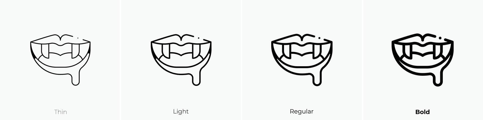 dracula icon. Thin, Light, Regular And Bold style design isolated on ...