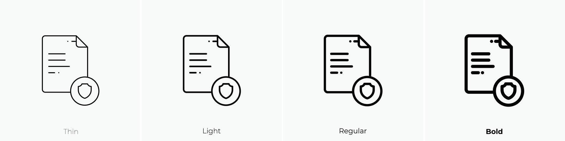 document 2 icon. Thin, Light, Regular And Bold style design isolated on ...