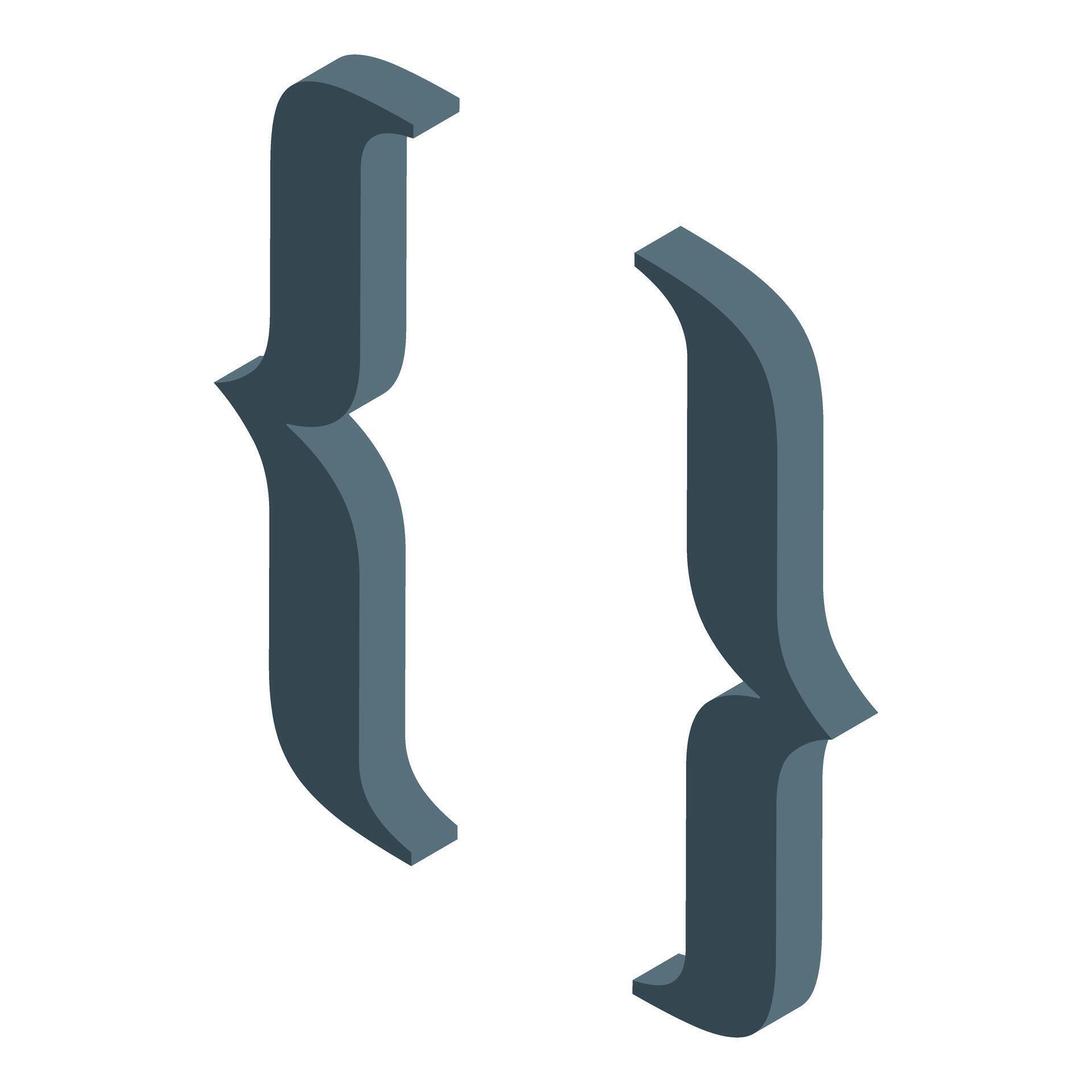 Curly brackets representing programming language code script 48779937 Vector Art at Vecteezy