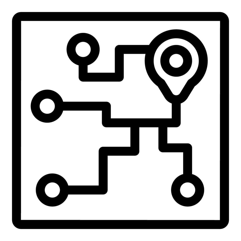 Gps Navigation System Showing Route With Multiple Stops 48780928 Vector