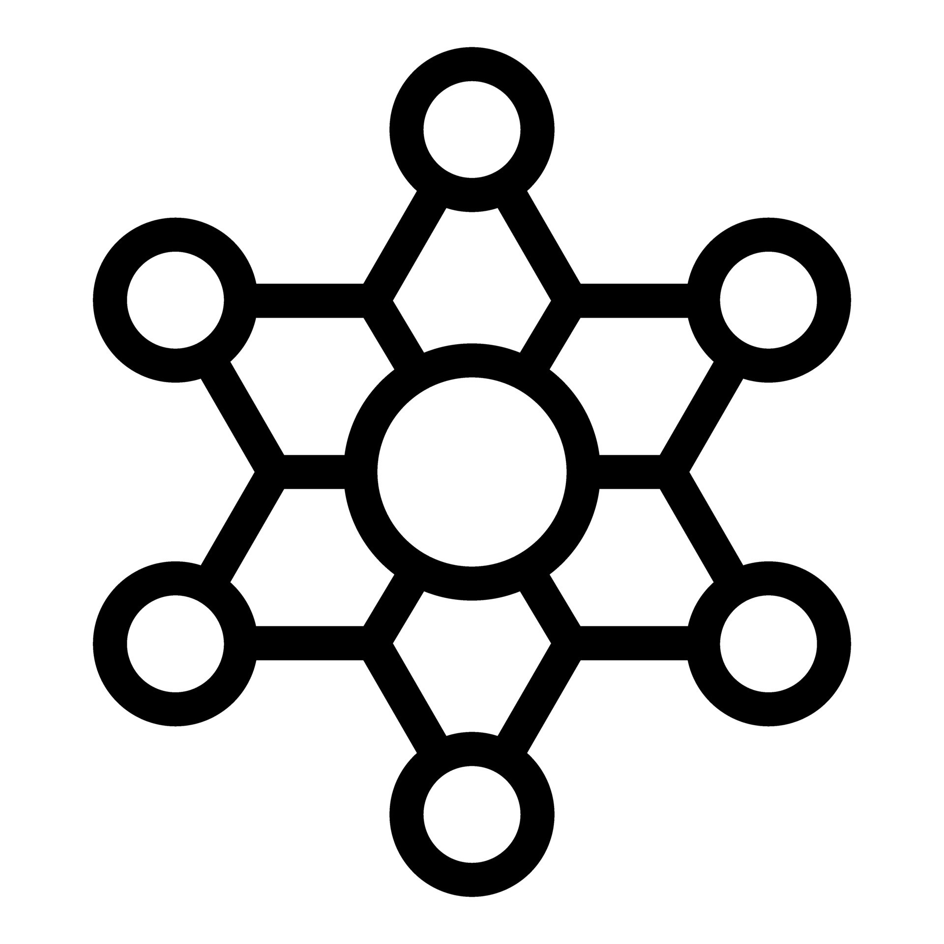 Network Hub Connecting Lines Showing Data Flowing Through System
