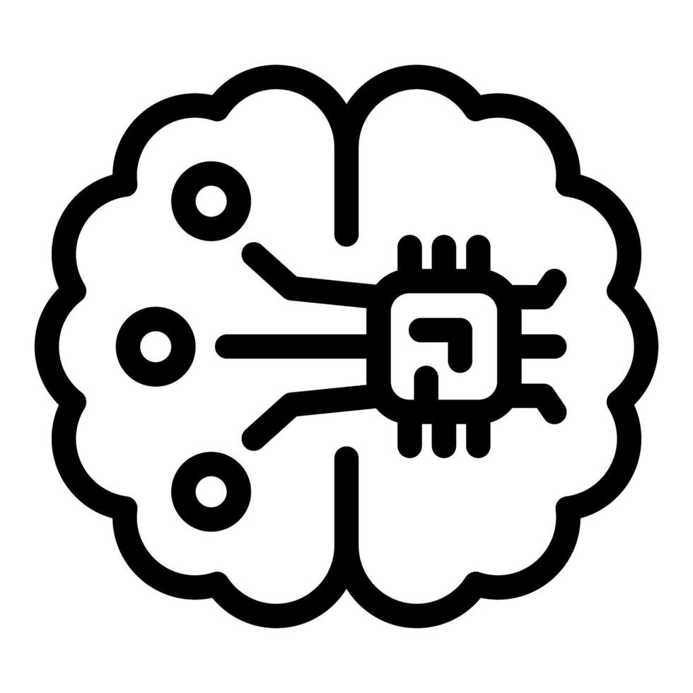 Artificial intelligence is replacing human brain with microchip 48781618 Vector Art at Vecteezy