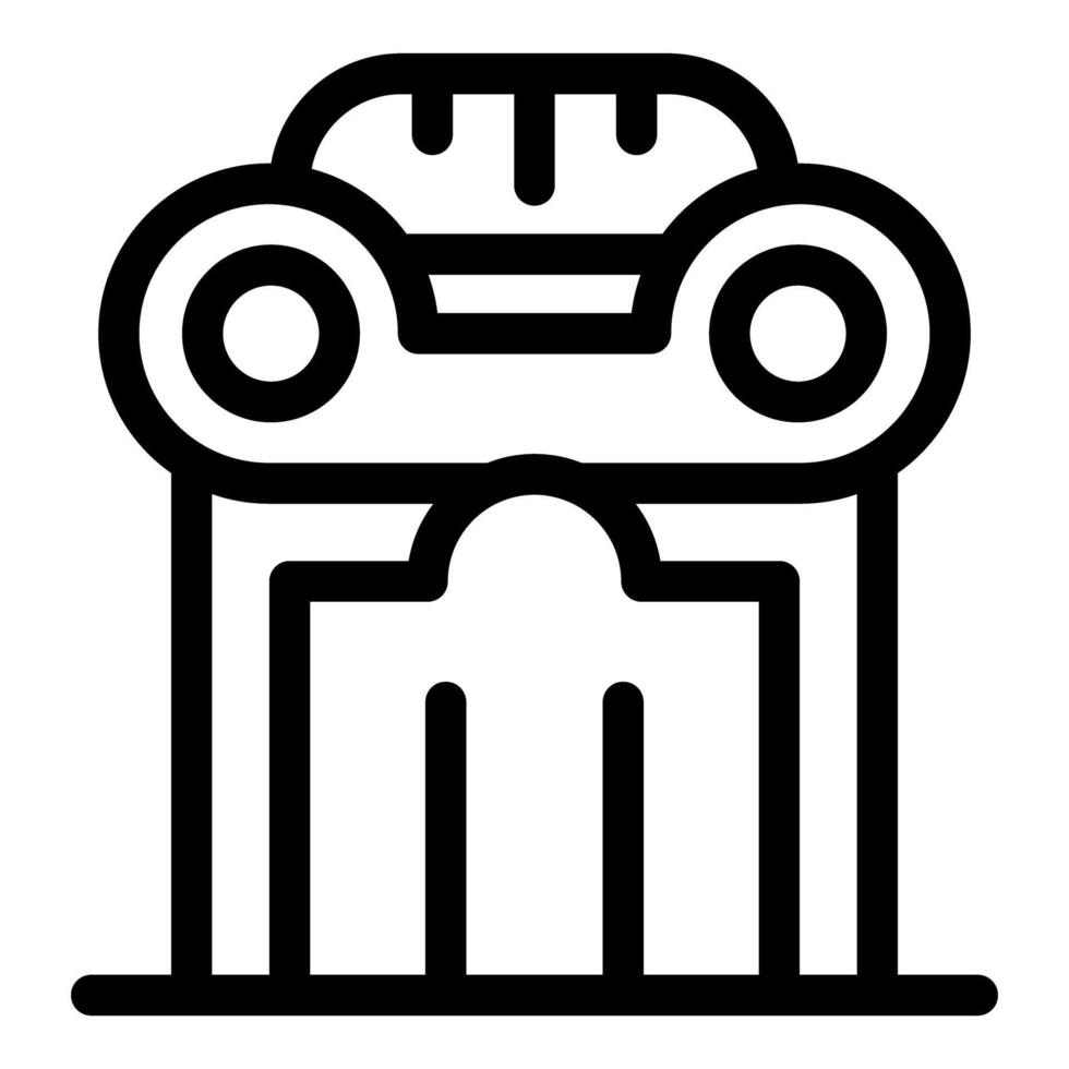 Ionic Order Column Standing On Base Showing Ancient Greek Architecture