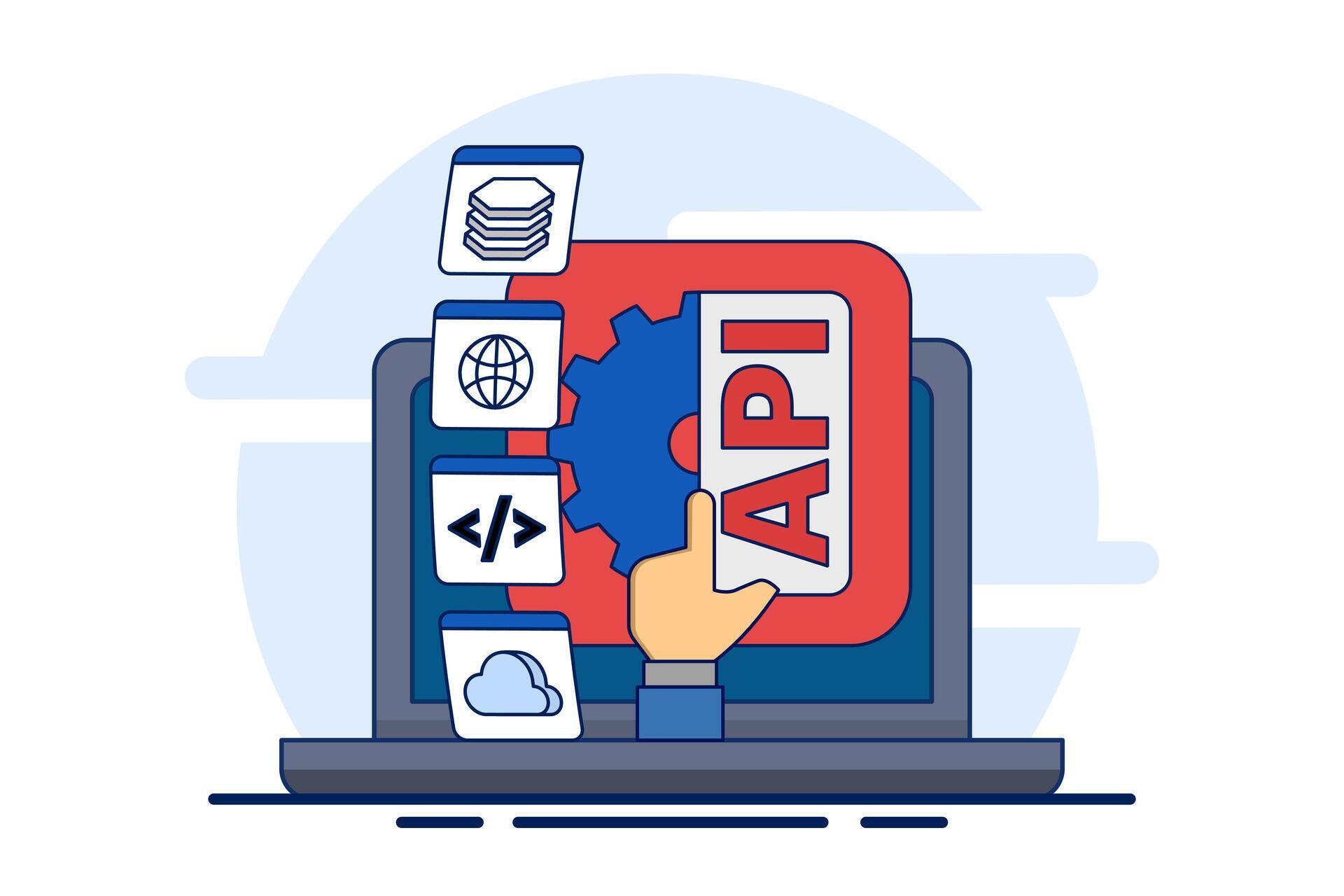 Application Programming Interface Concept Software Development Tools Internet And Networks