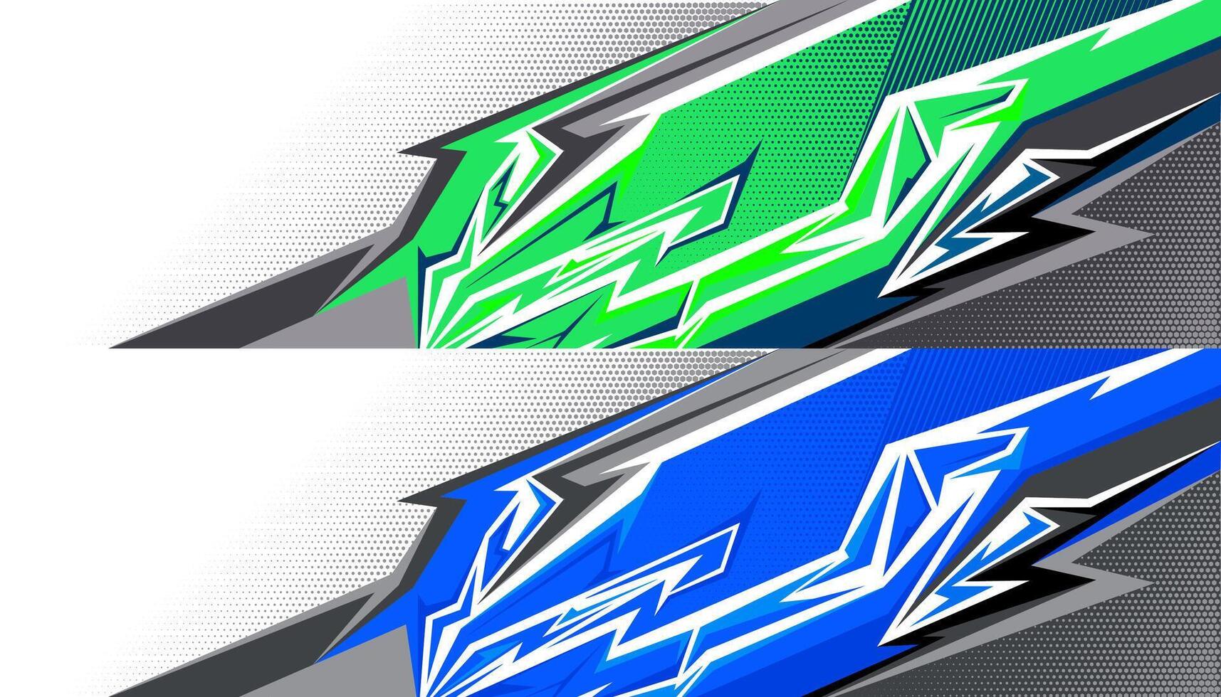 Racing Cars Decals Vibrant Abstract Design, Dynamic Colorful Graphic