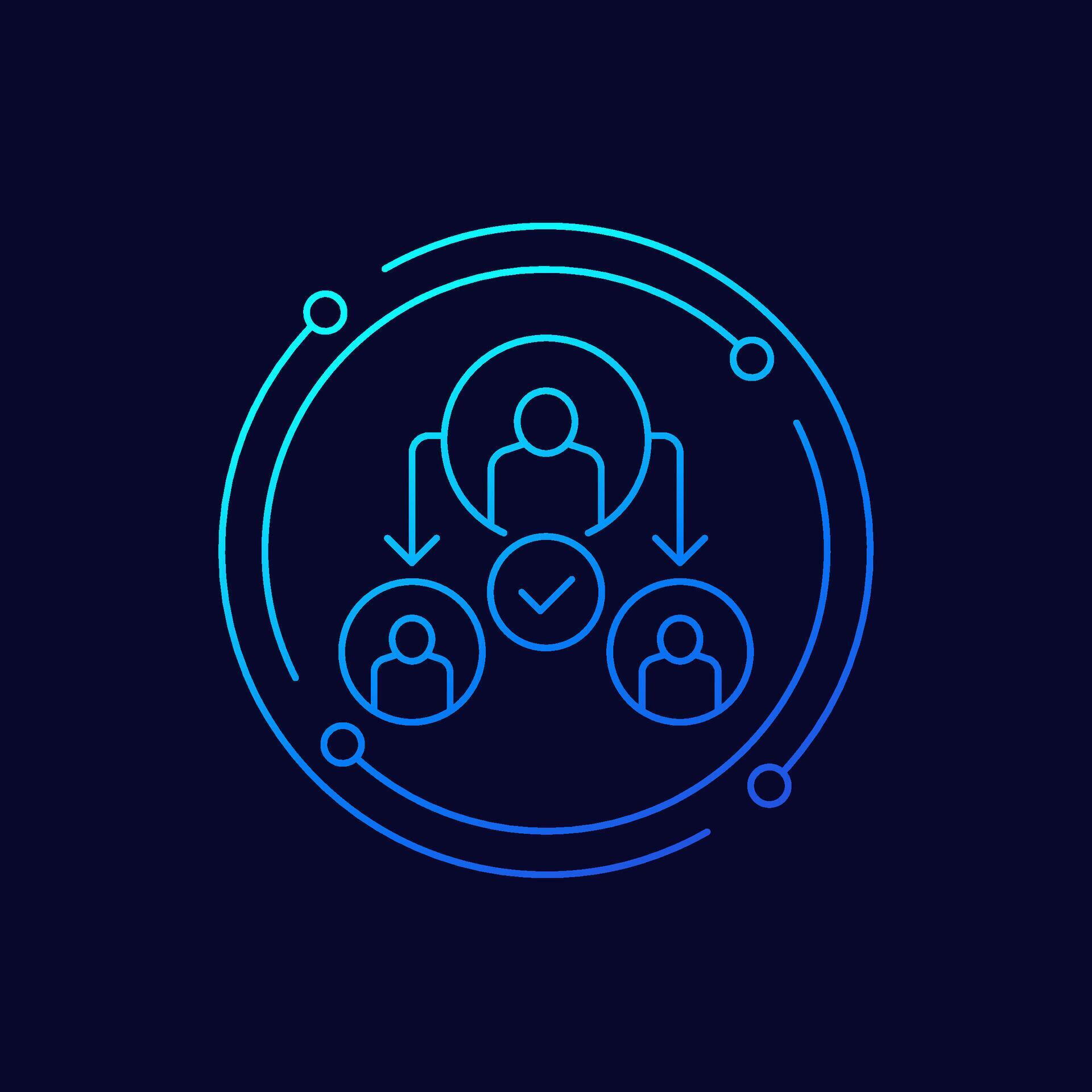 delegate or assign icon, linear design 48797273 Vector Art at Vecteezy