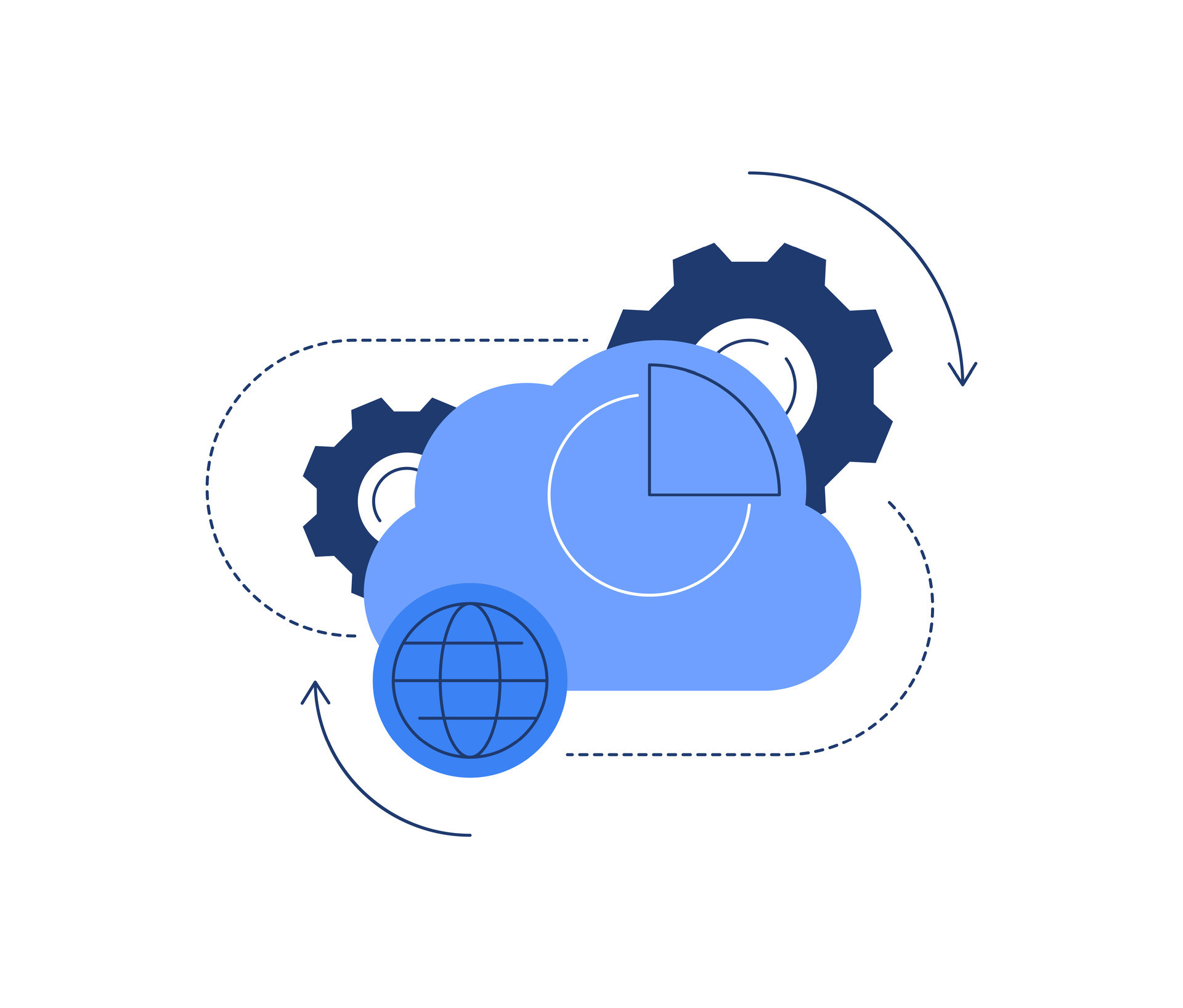 Cloud computing concept,cloud server,device data exchange and file synchronization concept ...