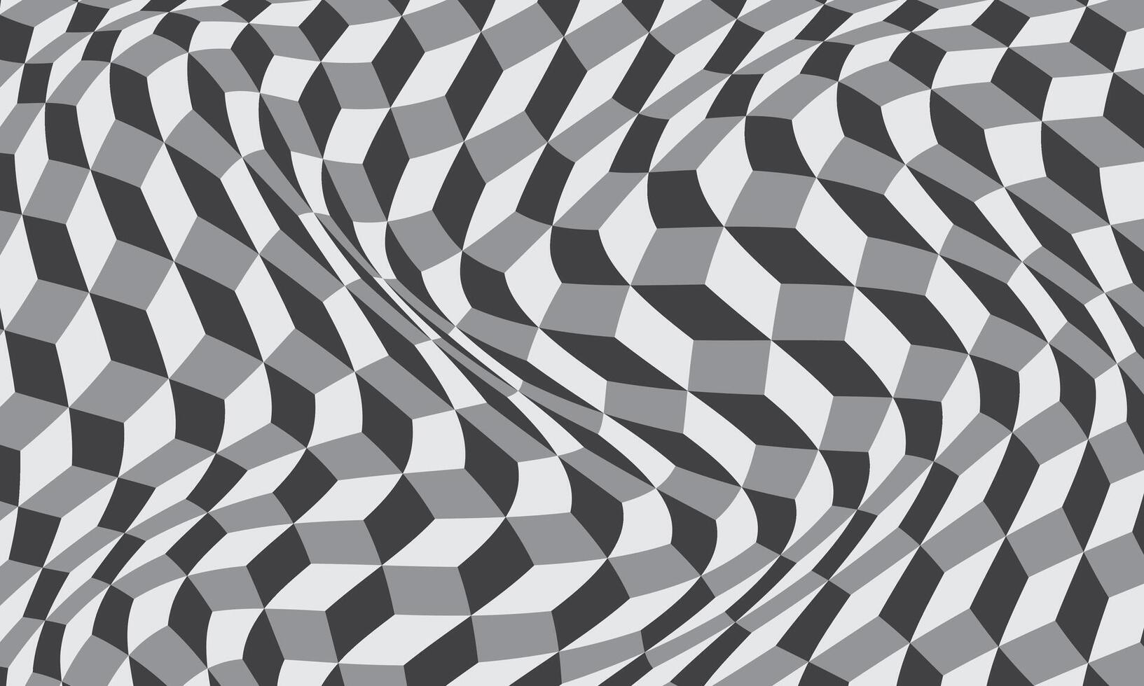 Simple Abstract Grey Ash Color Geometric Square Cube Box Wavy Pattern A