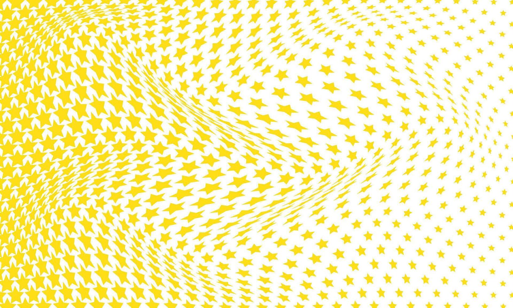 simple abstract yellow color geometric small star halftone blend wavy distort pattern a yellow ...
