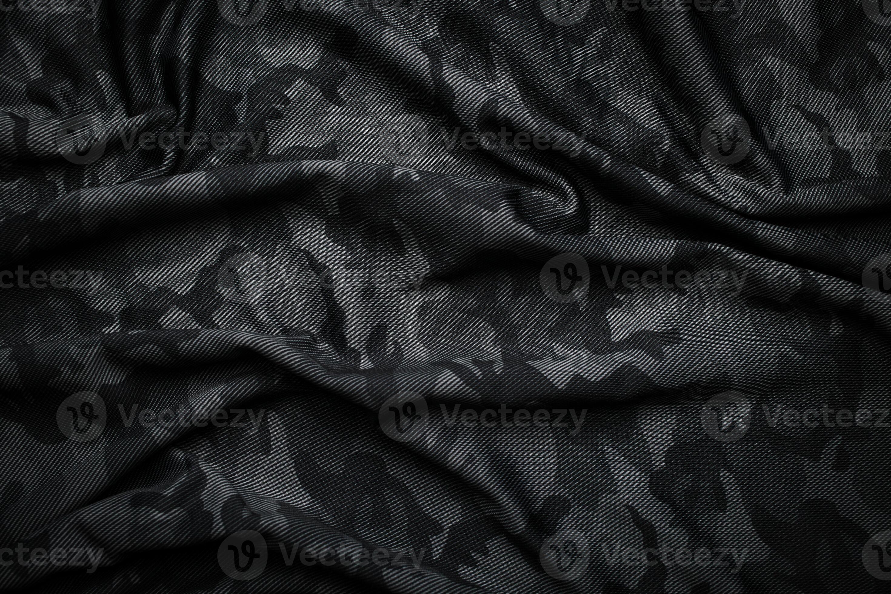 Camouflage pattern. Trendy dark gray camouflage fabric. Military texture. Dark back. 48841035 ...