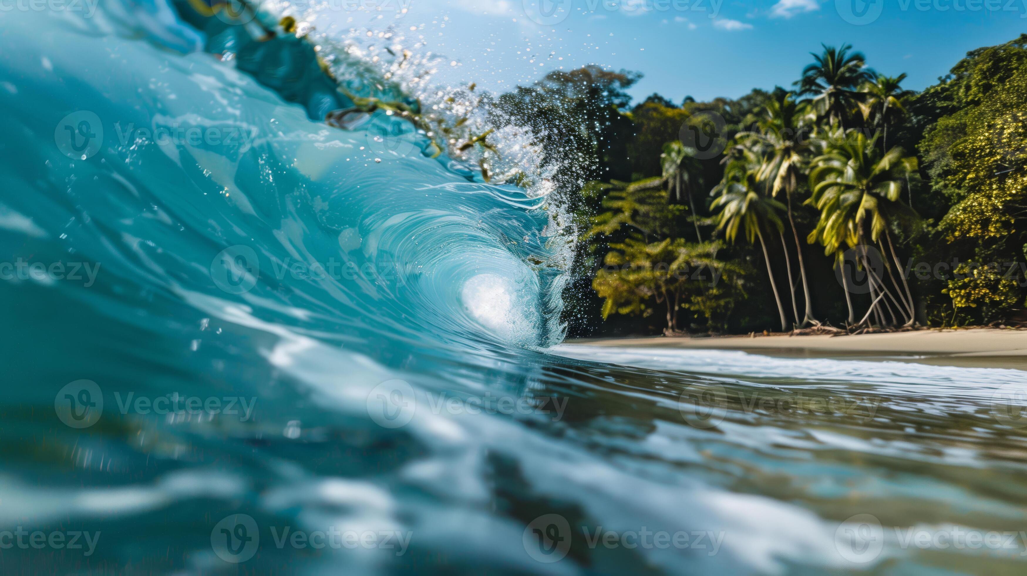 Close-up image of powerful high ocean waves on the background of a ...