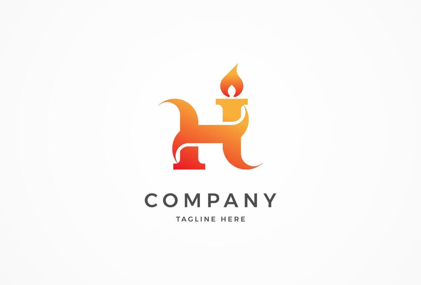 letra h fuego logo, letra h con fuego combinación, usable para y negocio y empresa logotipos ...