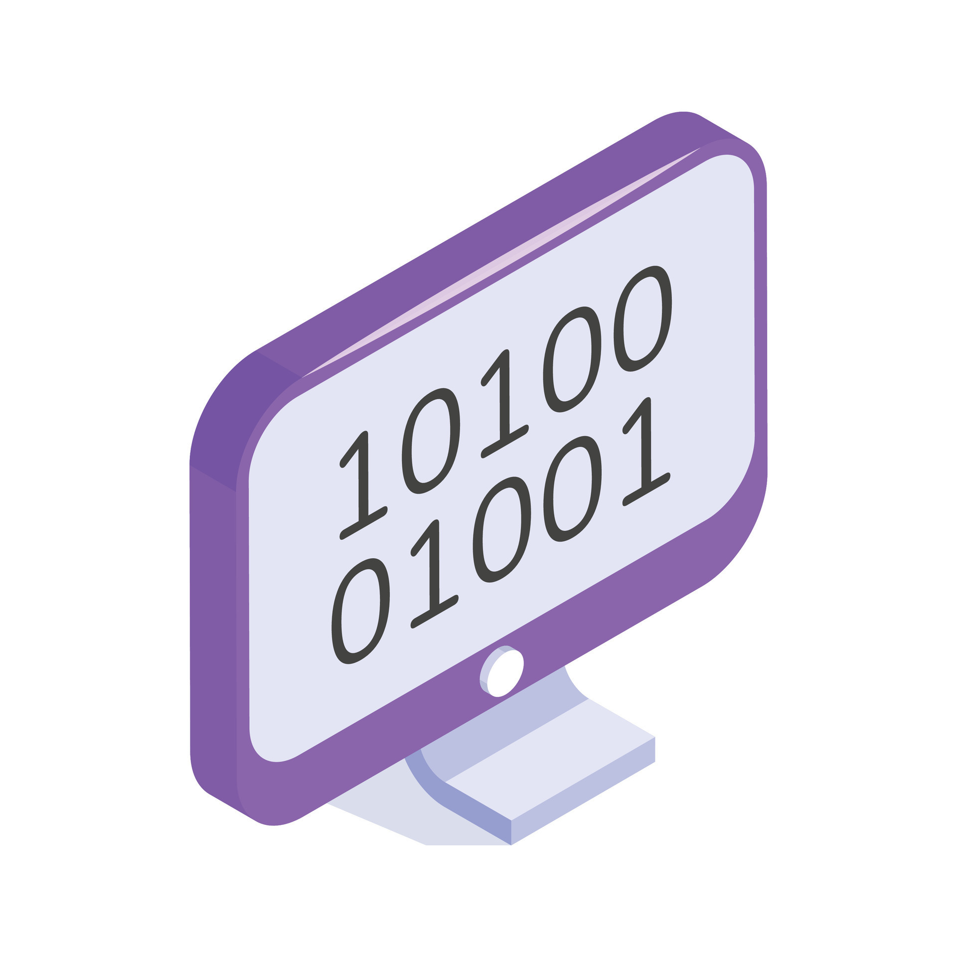 Monitor Icon Displaying Binary Code Representing Digital Data And Programming Concepts 48845799 5998