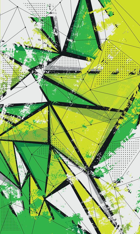 Abstract Grunge Brush Stroke Geometric Triangle Pattern Wallpaper