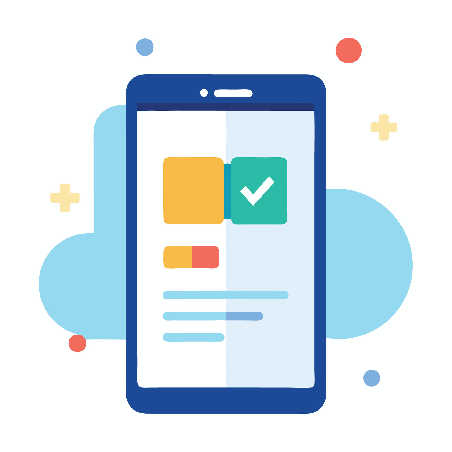 Completed Sign For Ui Checkmark Checklist Icon Ui Illustration Application Form With Check