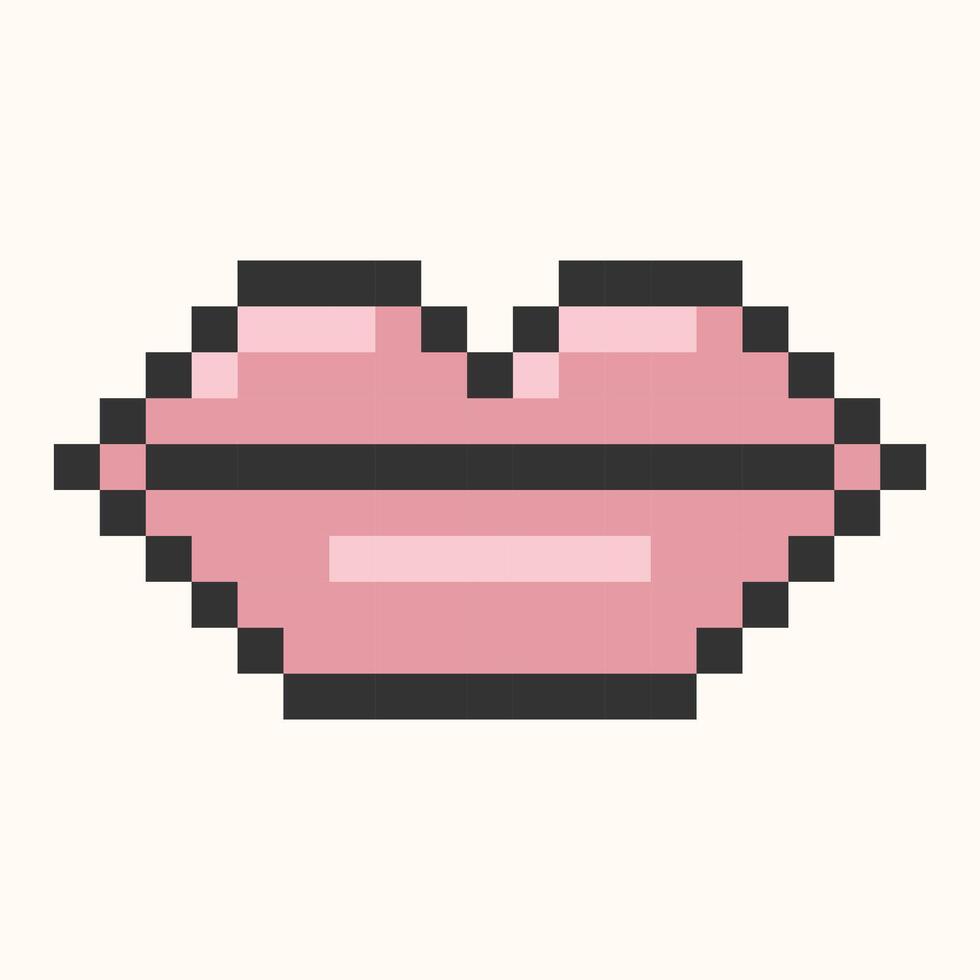 Woman lips icon pixel art. Retro arcade template for banner, poster ... Woman lips icon pixel art. Retro arcade template for banner, poster ...