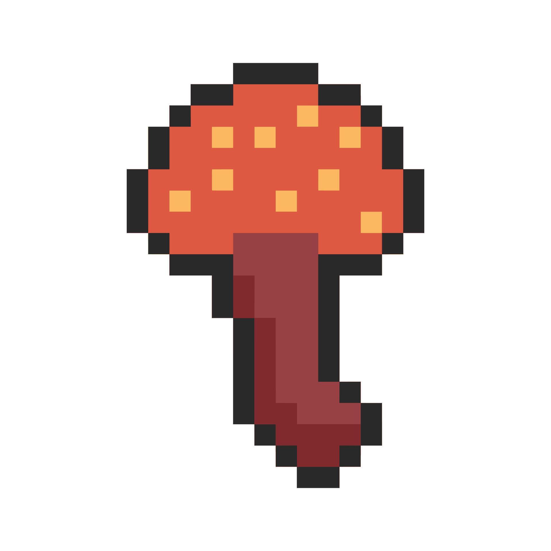 Red Mushroom Pixel Art 48863847 Vector Art At Vecteezy