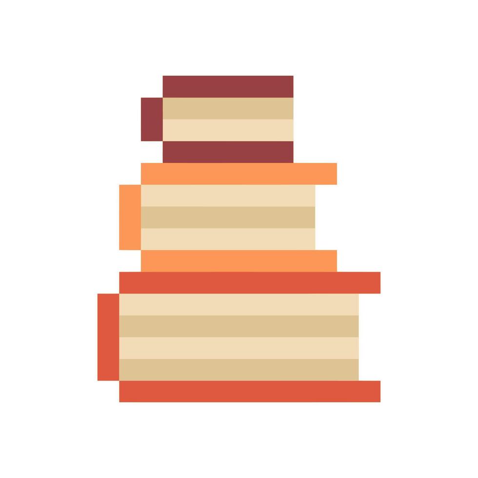 stack of book pixel art 48863861 Vector Art at Vecteezy