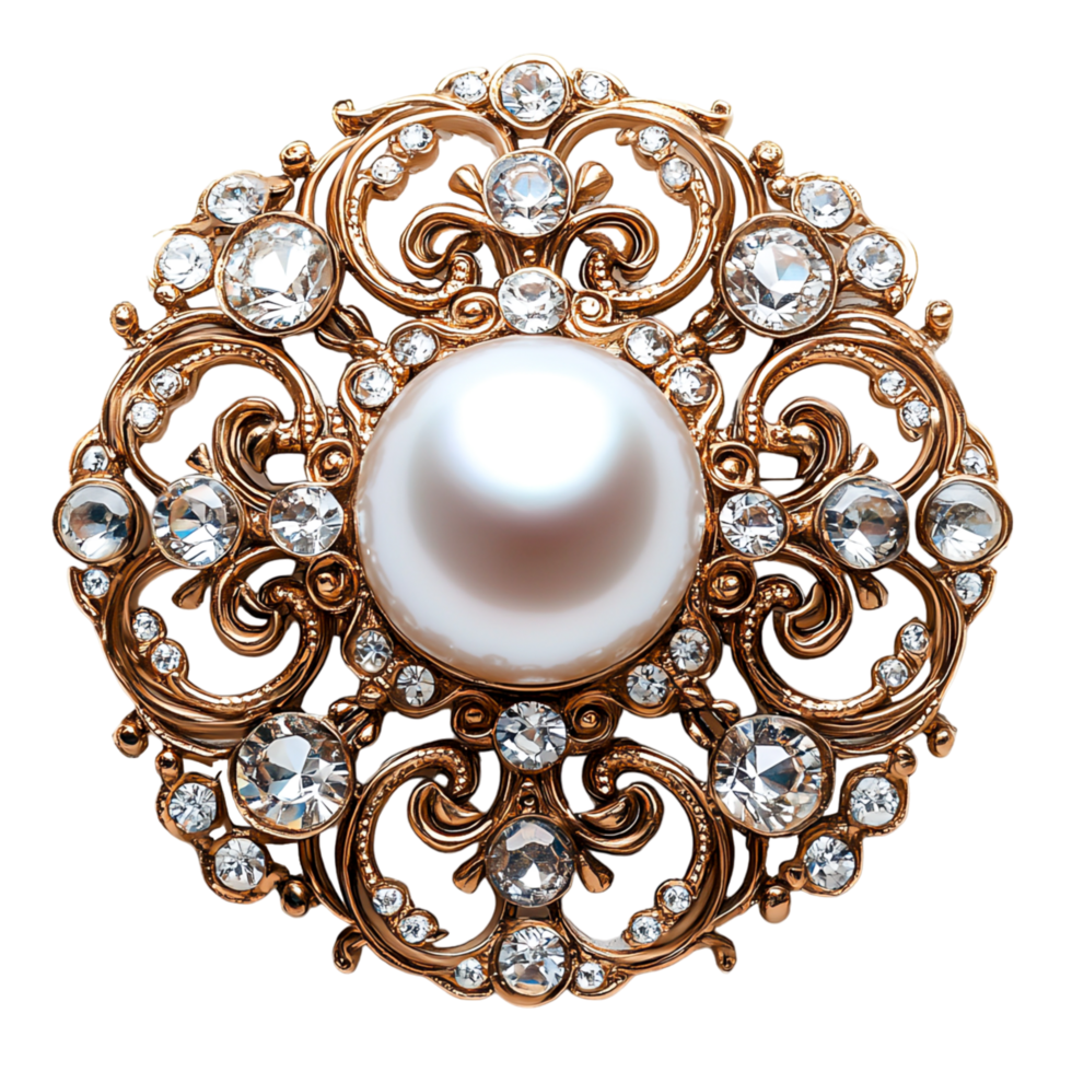 pearl brooch on a transparent background 48873458 PNG