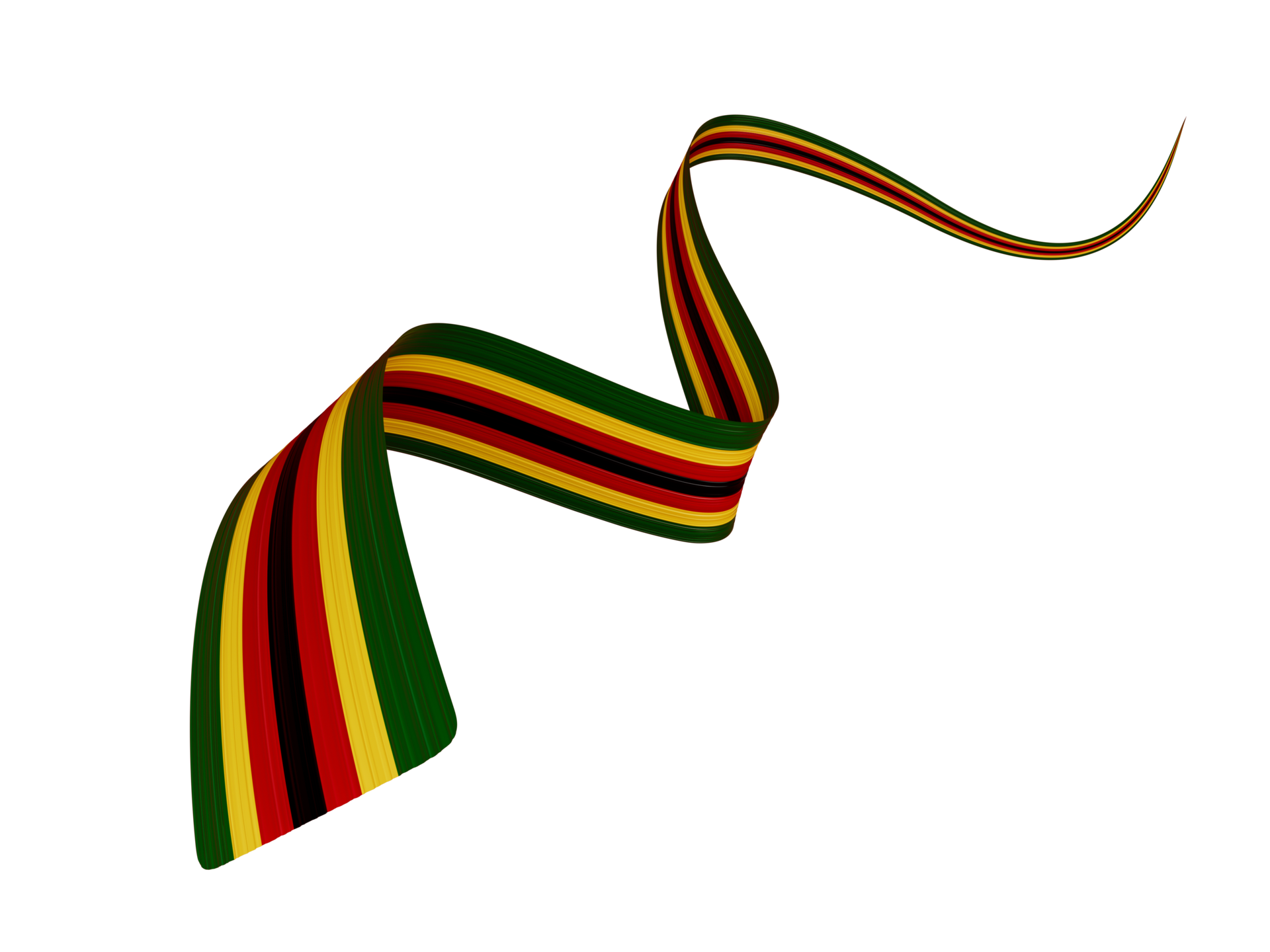 3d Flag Of Zimbabwe 3d Wavy Shiny Zimbabwe Ribbon, 3d illustration ...