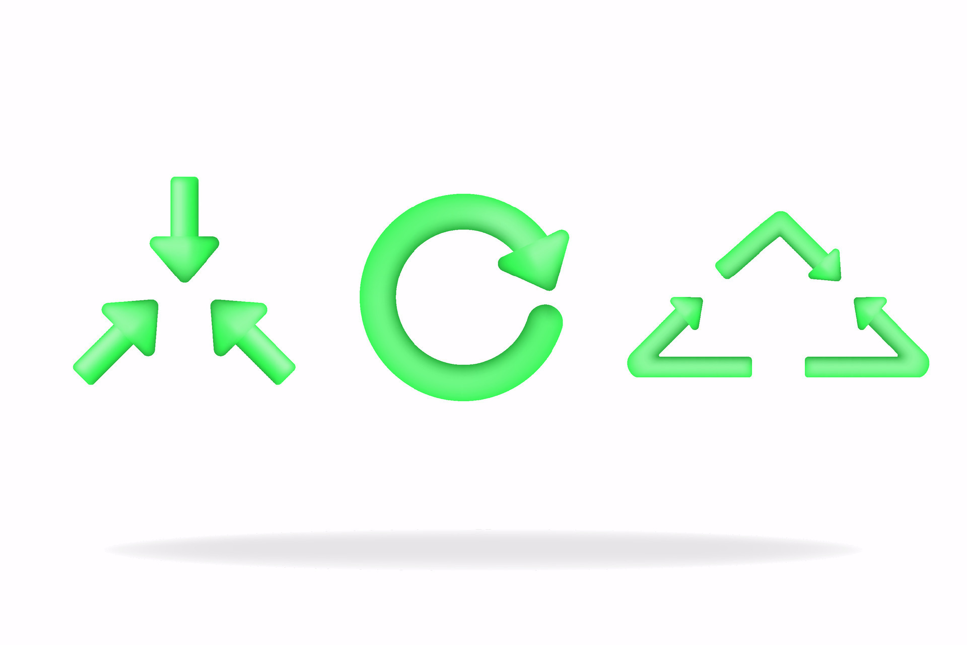 3d Reduce, reuse, recycle icon set. Arrows symbol , triangle recycling ... 3d Reduce, reuse, recycle icon set. Arrows symbol , triangle recycling ...