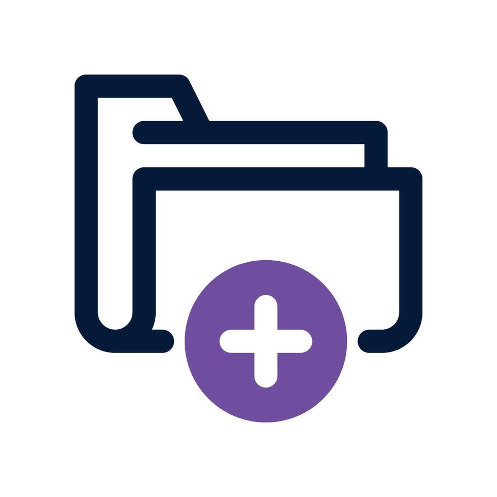 add folder icon. dual tone icon for your website, mobile, presentation ...
